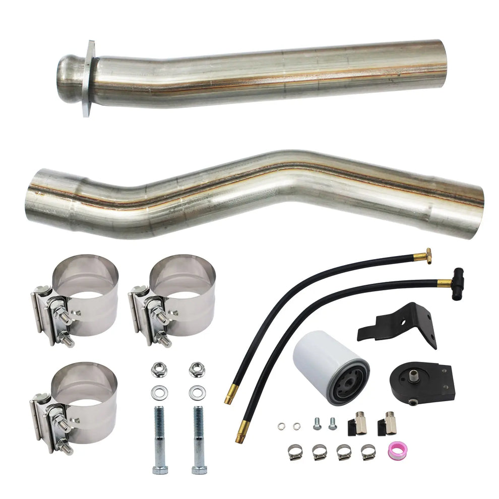 Muffler & Cat Exhaust Pipe + Coolant Filtration Filter Kit For Powerst ...
